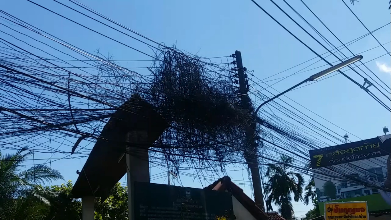Authorities Begin Electrical Wire Clean-up Campaign - Chiang Mai ...