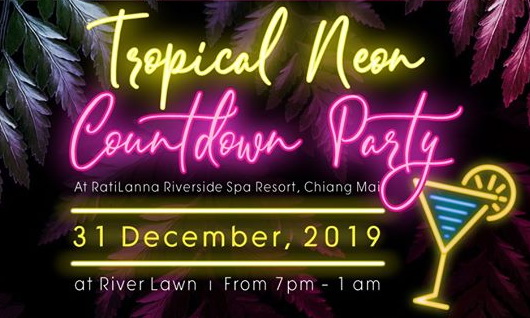Tropical Neon Countdown Party 2020